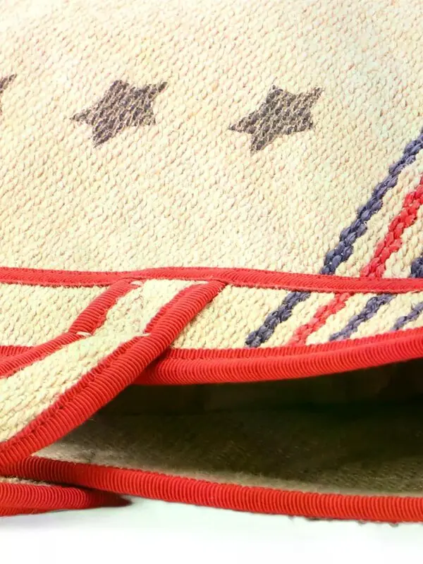 Gucci Three Little Pigs Open Raffia Tote Bag