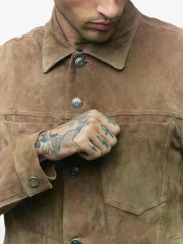 GIORGIO BRATO Button-up Suede Jacket