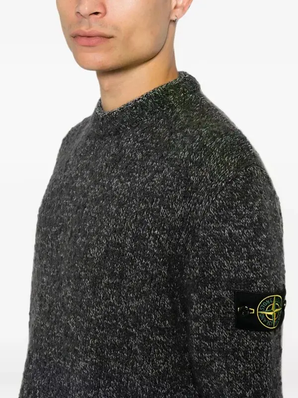 Stone Island Marl Knit Crew Neck Sweater