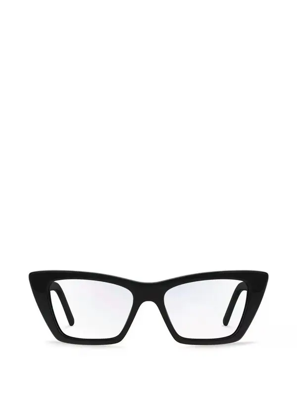 Saint Laurent Acetate Cat Eye Glasses - Black