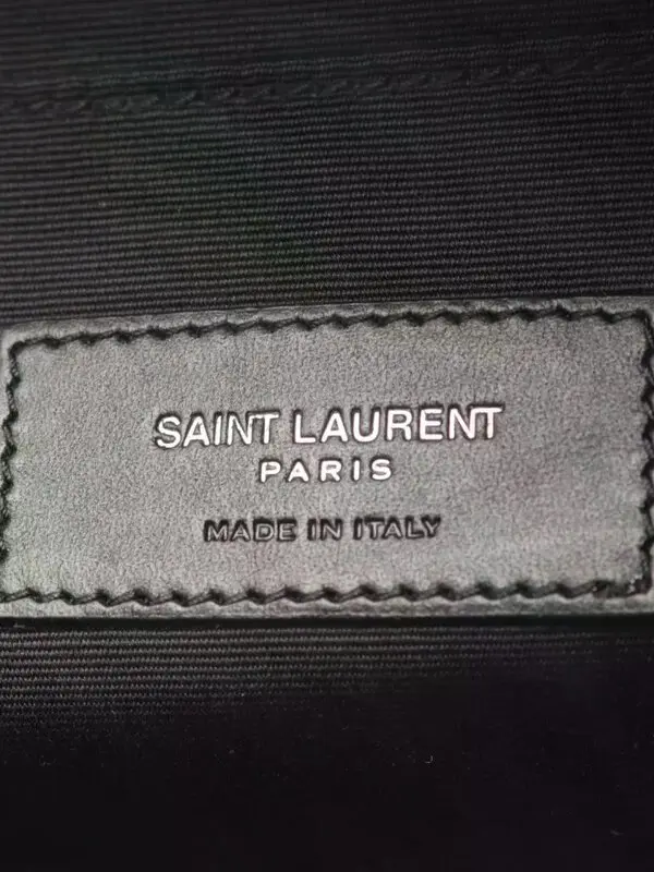 Saint Laurent 2010s Leather-trim Belt Bag - Black