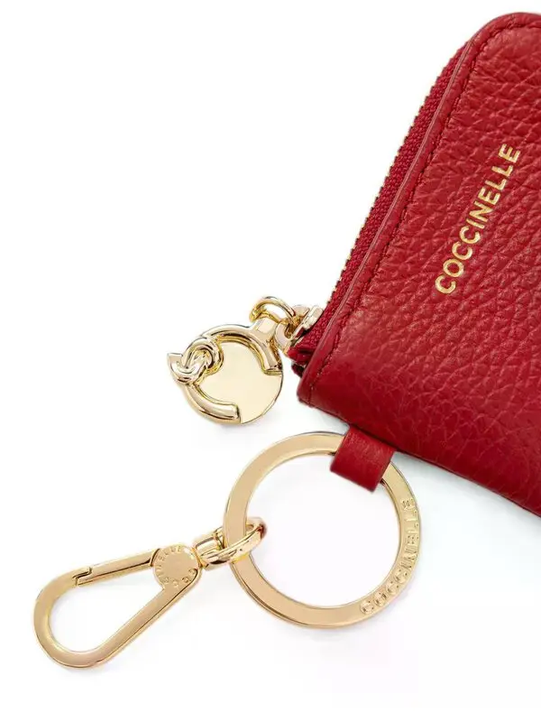 COCCINELLE C-me Softy Logo-print Grained-leather Keyring