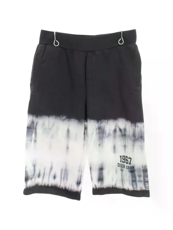 Dior 2020s Tie-dye Embroidered-detail Track Pants - Black