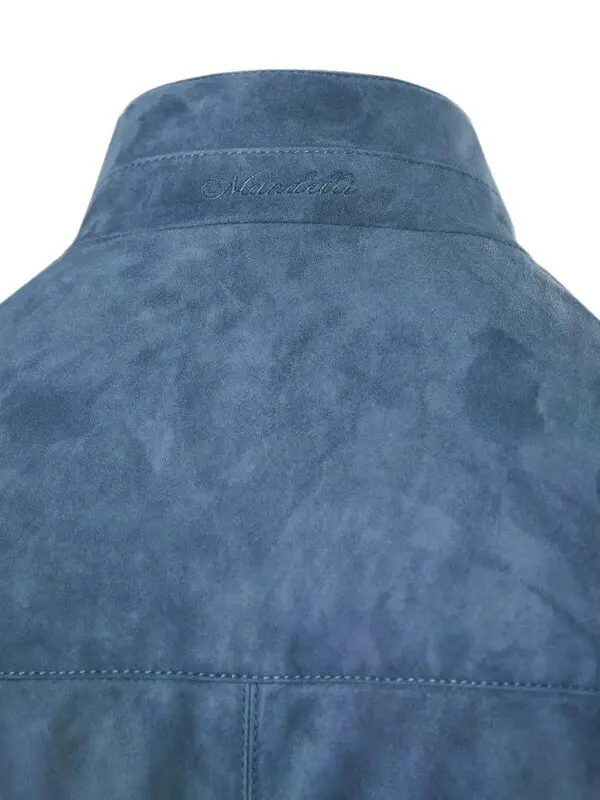 MANDELLI High-neck Suede Jacket