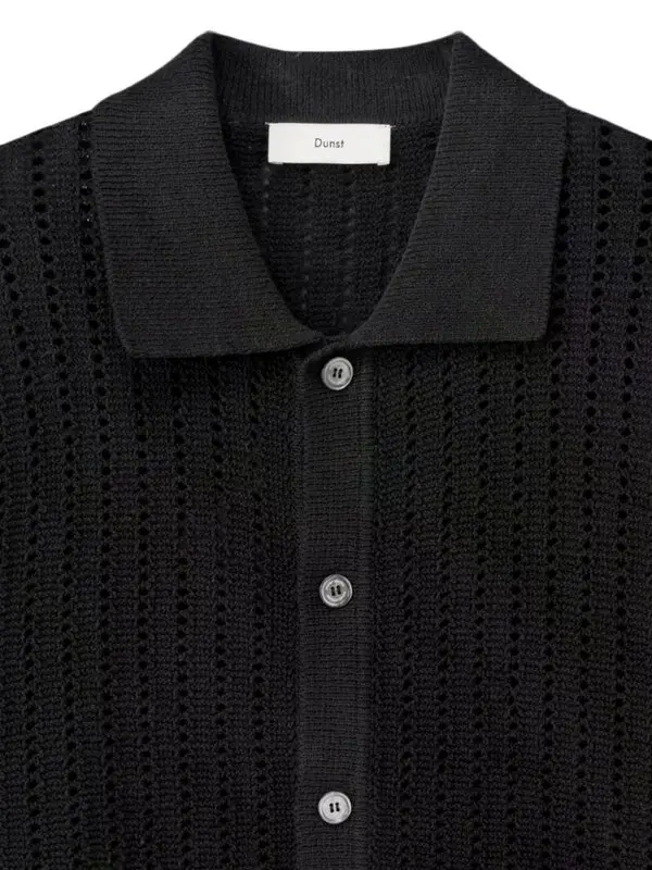 DUNST Crochet-knit Collared Cardigan