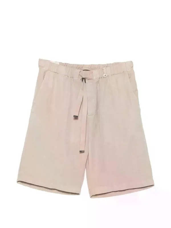 MYTHS Belted Elasticated Shorts - Neutrals