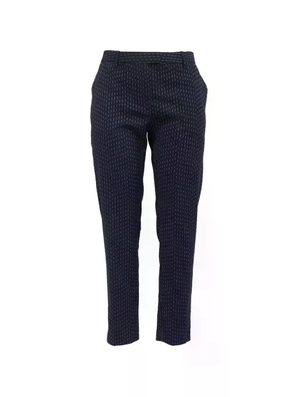 Altuzarra Patterned Cropped Trousers - Blue