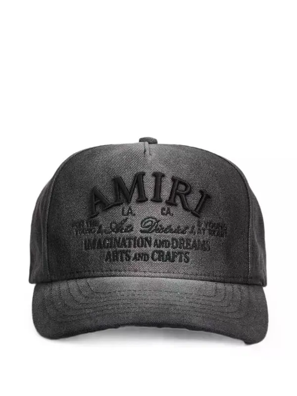 Amiri Arts District Logo-embroidered Cotton Baseball Cap - Grey