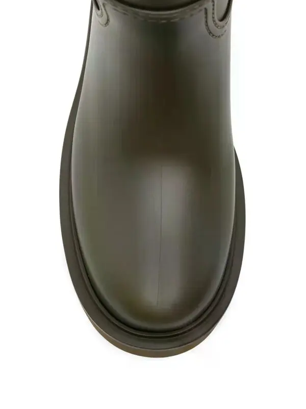 Moncler Kickstream Logo-patch Rain Boots - Green