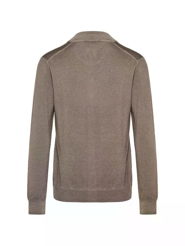 GRAN SASSO Zip-up Ribbed-trim Sweater