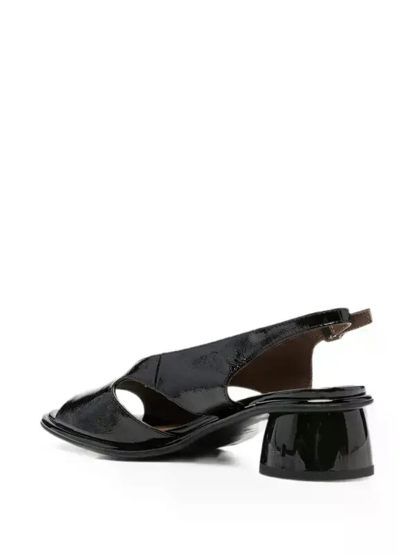 LINDA BAUMANN Cut-out Slingback Sandals - Black