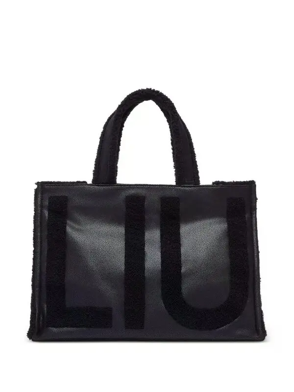 Liu Jo Large Tote Bag With Logo - Black