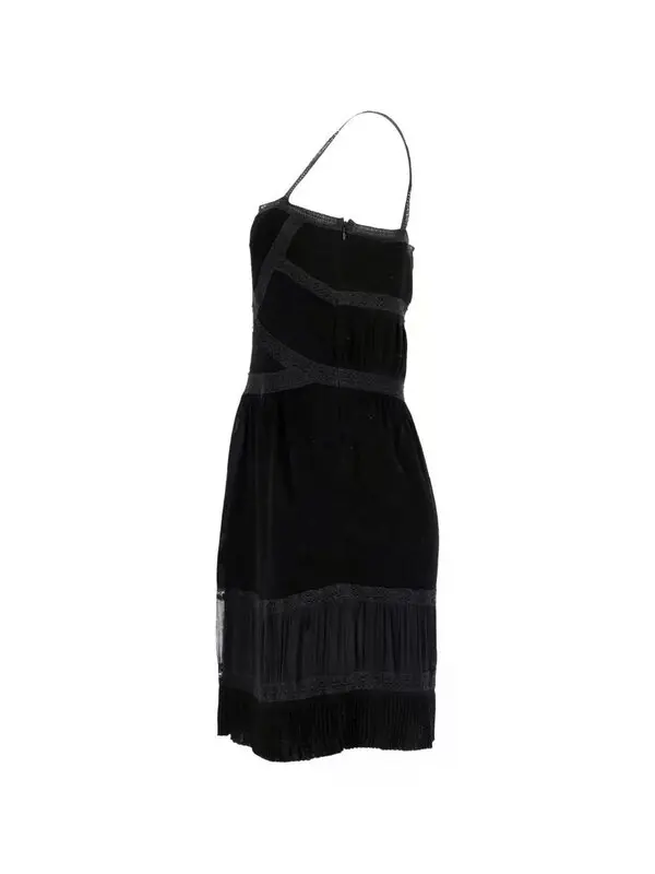 Moschino Cotton Lace-trimmed Sleeveless Square Neck Dress