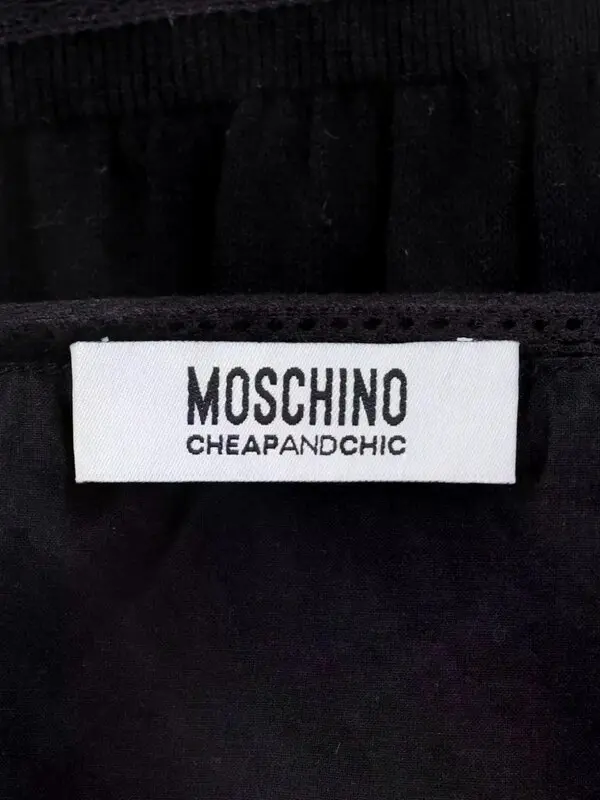 Moschino Cotton Lace-trimmed Sleeveless Square Neck Dress