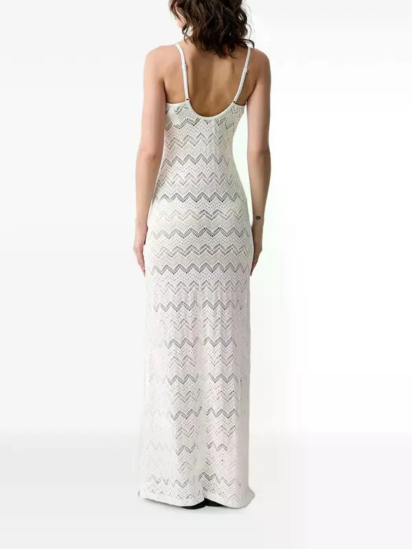 Vilebrequin Lisanna Chevron-knit Side-slit Maxi Dress