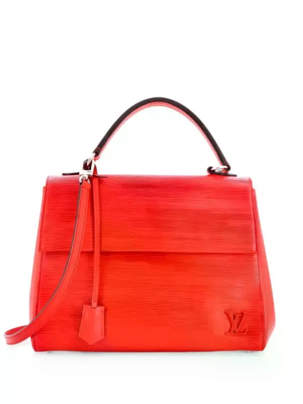 LOUIS VUITTON Cluny Top Handle Bag Epi Leather Mm Satchel - Red