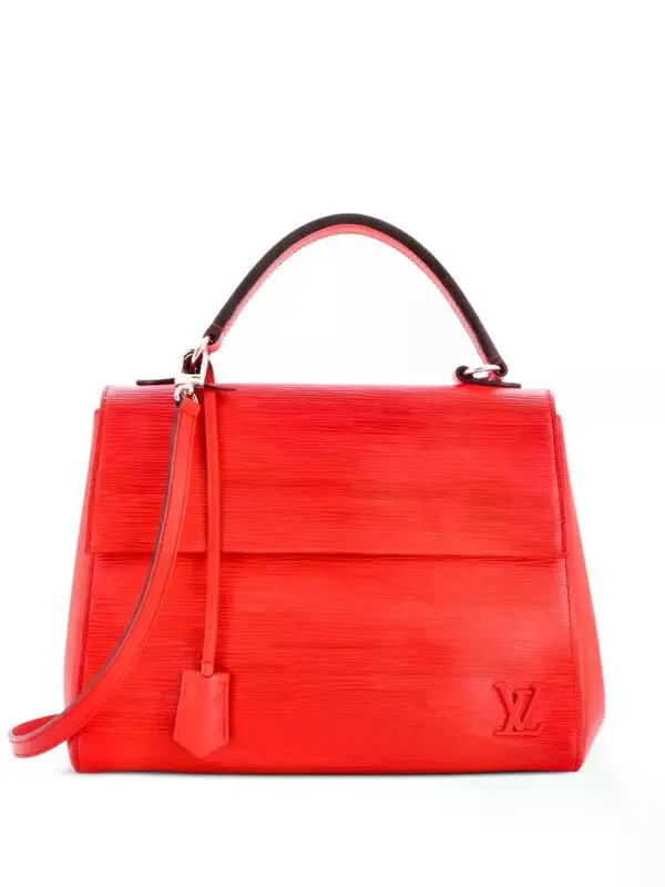 LOUIS VUITTON Cluny Top Handle Bag Epi Leather Mm Satchel - Red
