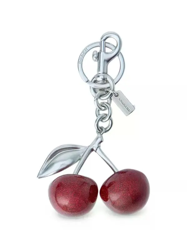 COACH Cherry Charm Keyring - Red