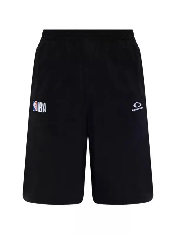 Balenciaga X Nba Logo Shorts - Black
