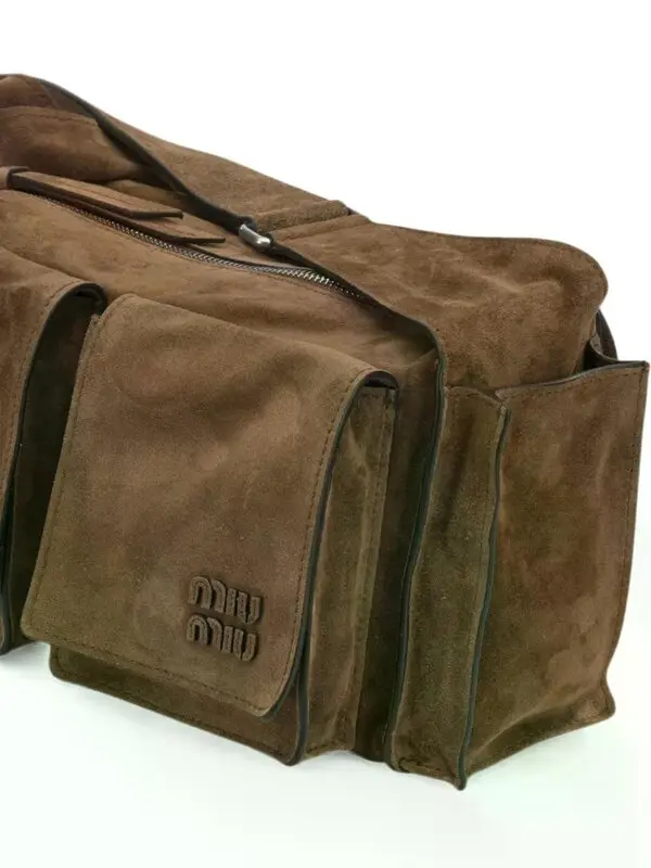 Miu Miu Utilitaire Suede Shoulder Bag