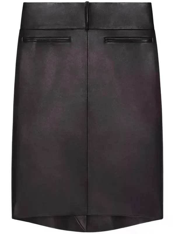 COURREGES Oblique Midi Skirt - Black