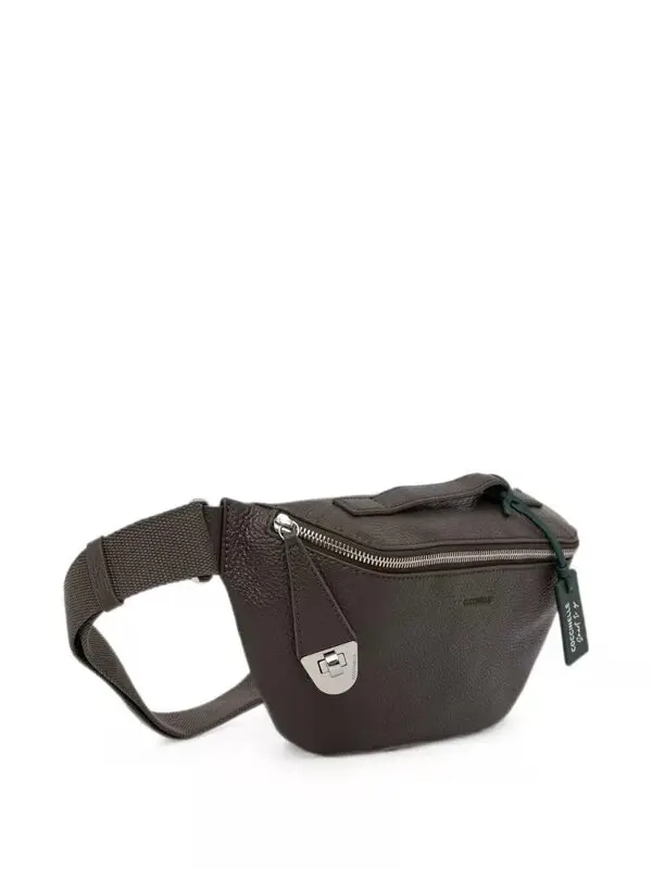 COCCINELLE Grained Leather Belt Bag - Brown