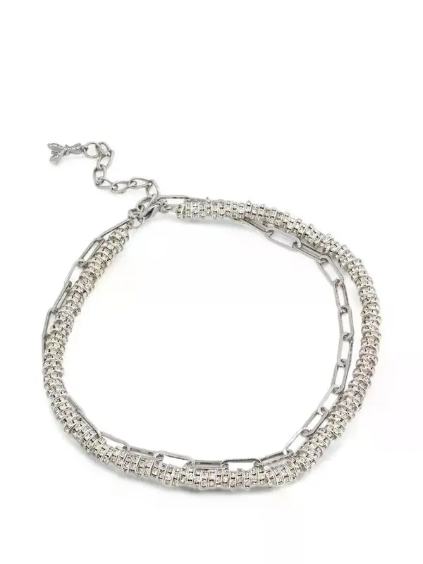Patrizia Pepe Crystal-embellished Necklace - Silver
