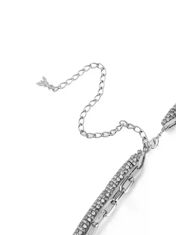 Patrizia Pepe Crystal-embellished Chain-link Belt