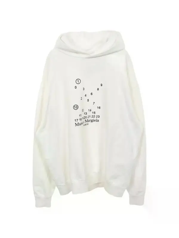 MAISON MARGIELA 2010s Logo-print Hoodie - White