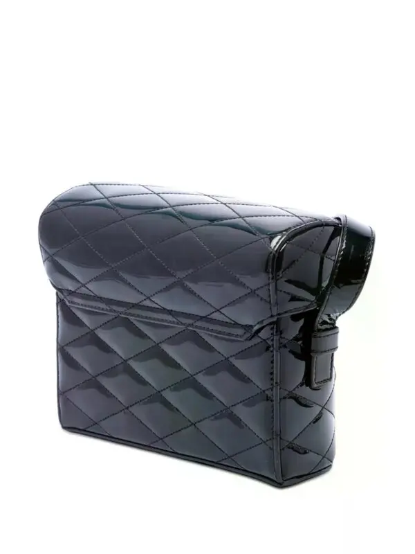Saint Laurent Quilted Patent Monogram Box Crossbody Bag