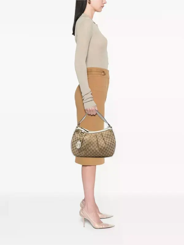 Gucci 2016-2026 Gg Canvas Sukey Shoulder Bag - White