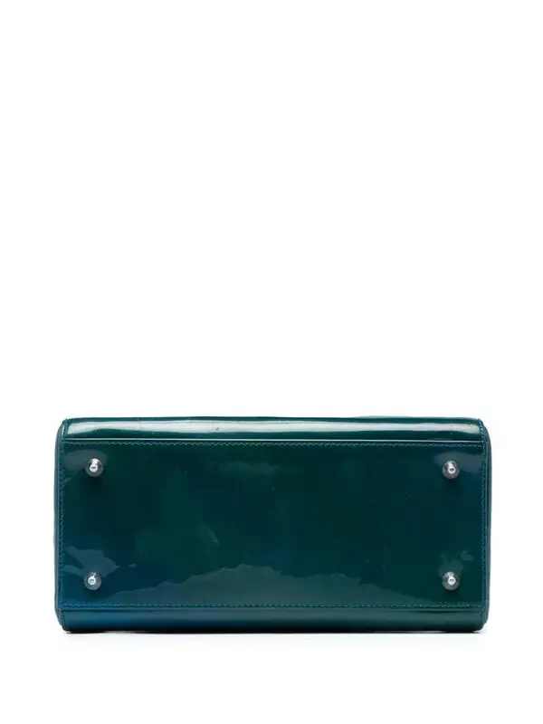 Dior 2015 Medium Patent Lady Satchel - Blue