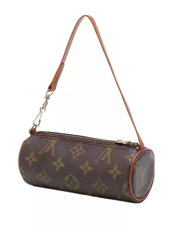 LOUIS VUITTON 1990-2010 Monogram Papillon Pochette Handbag - Brown