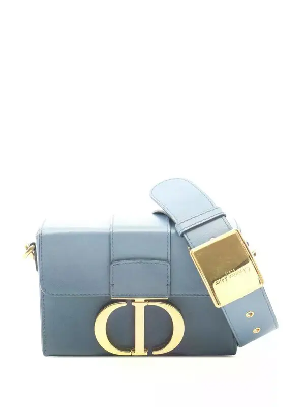Dior 2020 Leather 30 Montaigne Box Bag Crossbody Bag - Blue