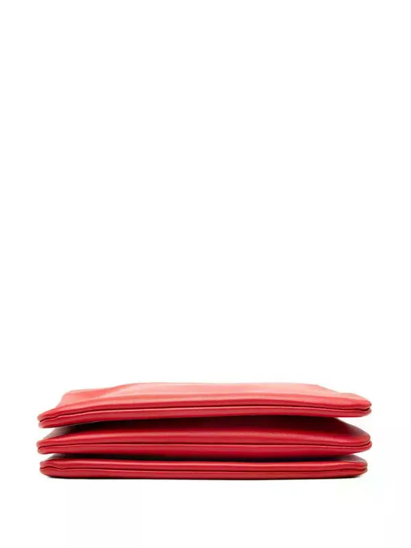 Celine 2013 Small Lambskin Trio Crossbody Bag - Red