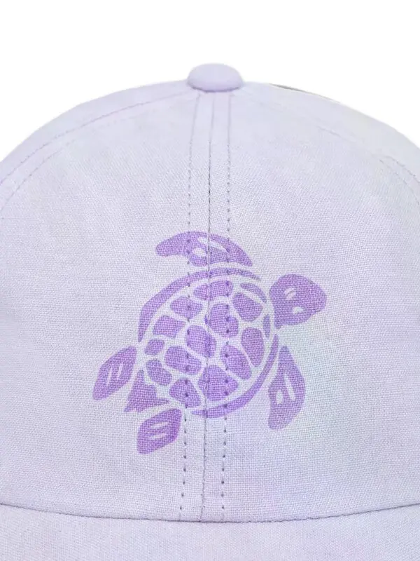 Vilebrequin Camo Turtle-print Logo-embroidered Baseball Cap - Purple