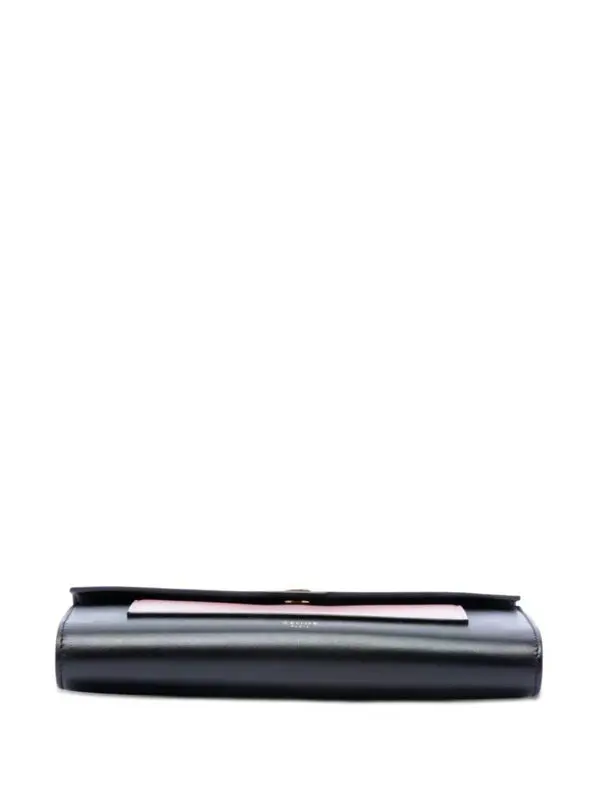 Celine 2018 Bicolor Leather Pocket Envelope Wallet On Chain Crossbody Bag