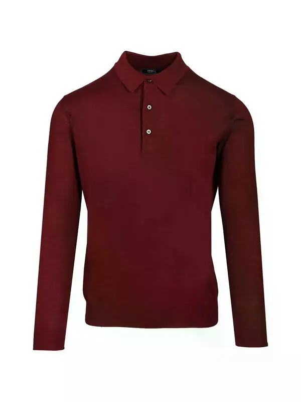 Fedeli Long-sleeve Polo Sweater