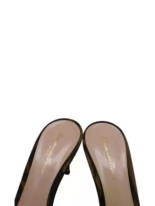 GIANVITO ROSSI Zebra-print Suede Mules
