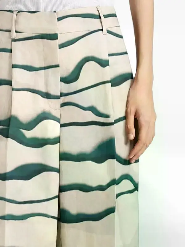 Liviana Conti Zack Abstract-print Pleated Trousers
