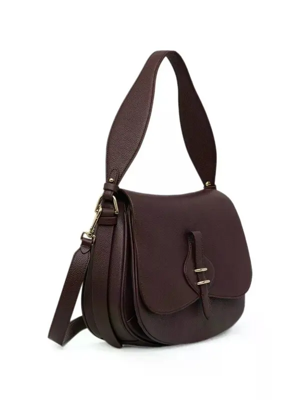 COCCINELLE Grained Leather Shoulder Bag - Red