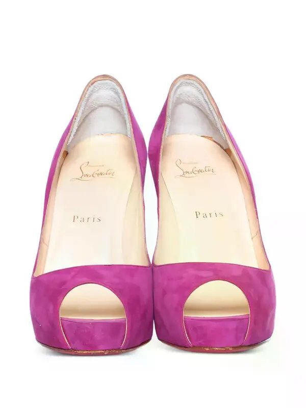 CHRISTIAN LOUBOUTIN Peep-toe Stiletto Pumps - Pink