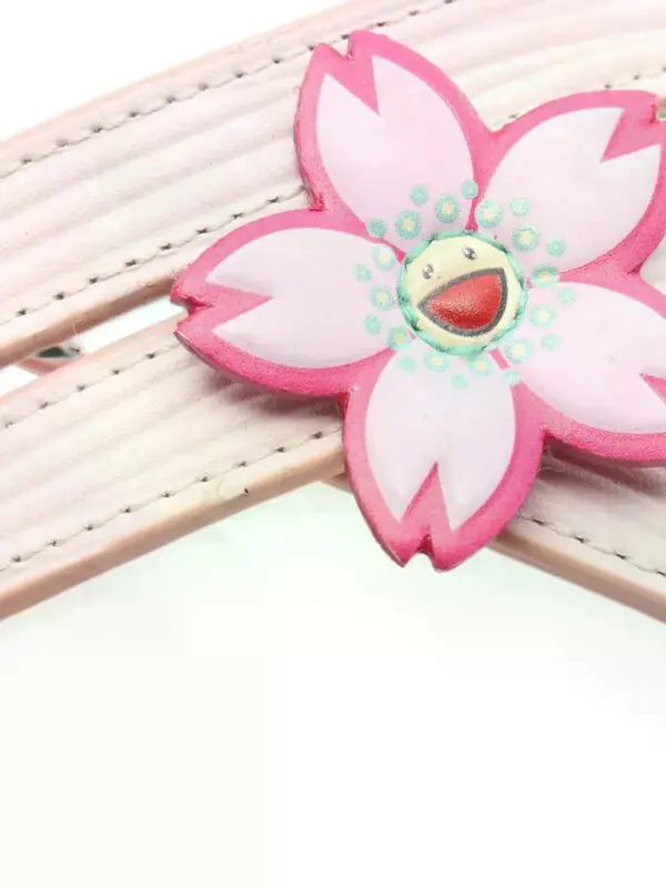 LOUIS VUITTON X Murakami Flower Detail Leather Platform Sandals