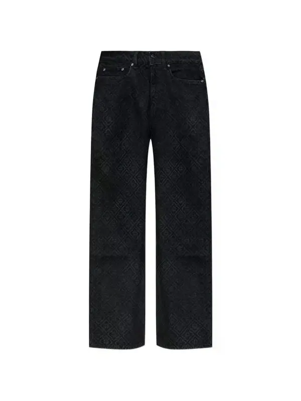 Casablanca Monogram-print Jeans - Black