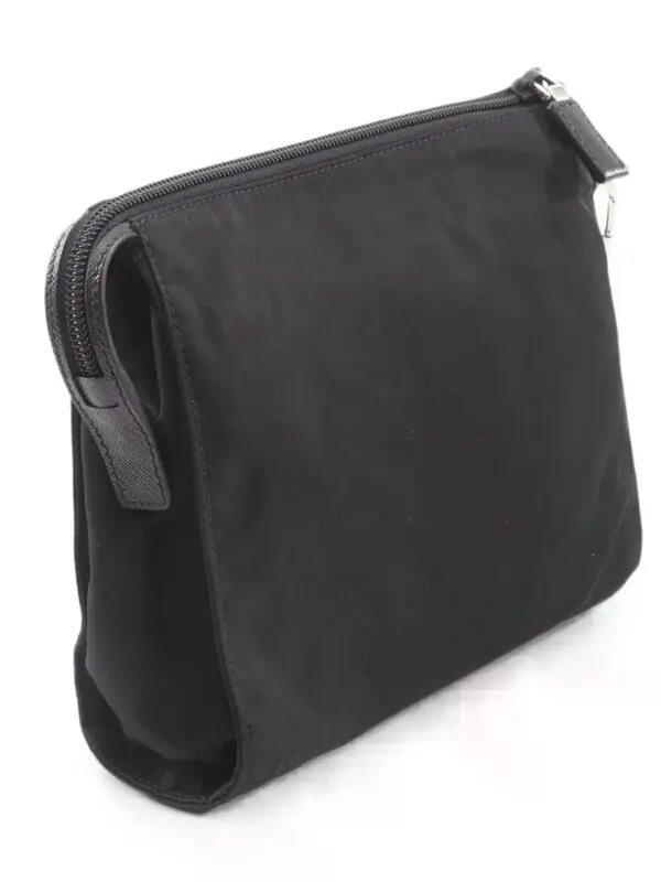 Prada Leather-trimmed Clutch Bag