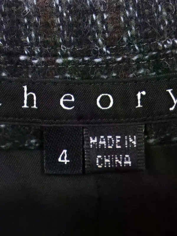 Theory Plaid Single-breasted Blazer