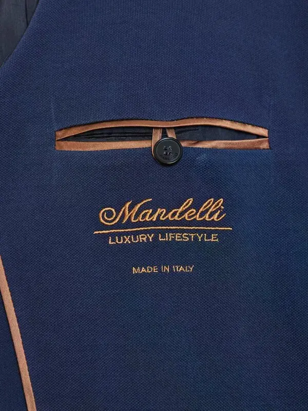 MANDELLI Notched-lapel Single-breasted Blazer