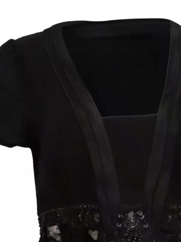Etro Sequin-embellished Short-sleeve Blouse