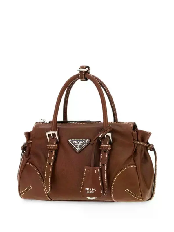 Prada Small Karin Buckled Leather Tote Bag
