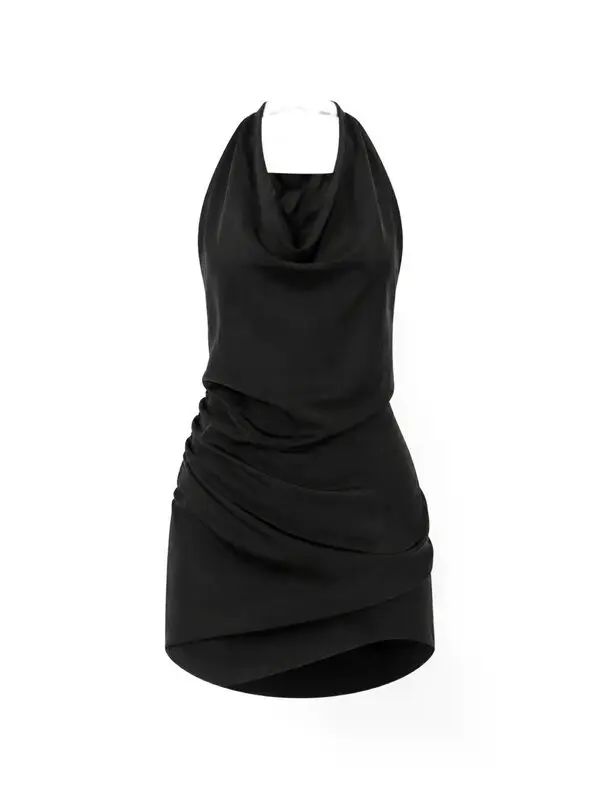 Wardrobe.NYC Halterneck Mini Dress - Black
